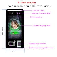 China 5-Inch Face Recognition  Fingerprint NFC Attendance System  WiFi & Bluetooth Access Control SDK  Facial Recogntion  Detection for sale