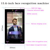 China 15.6 Inch Customized Biometric Facial Recognition Time Attendance System with QR Punch Card Network Access Control OEM Supported for sale