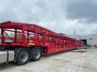 China Fuwa / BPW Triple Axle Car Trailer Vehicle Transport Double Deck Semi Trailer for sale