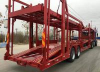 China 8  Tires 2 Axle Car Semi Trailer Double Deck Semi Truck Car Hauler Trailer for sale