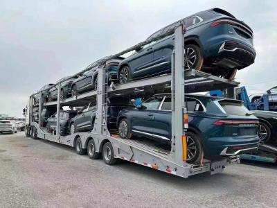 China 28T Loading Car Semi Trailer With Two Axle Air Suspension Customizable for sale