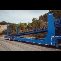 China Jost E100 Landing Gear Double Deck Semi Car Carrier Trailer SUV Vehicle Transporter Truck for sale