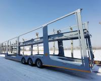 China 2 Layer Car Carrier Trailer Hydraulic Lift Car Transport Trailer European Design for sale