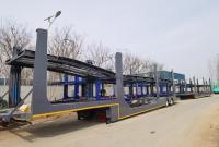 China 6-8 Cars 2 Axles 3 Axle Car Hauler Trailer Double Deck  With 8 Tires for sale