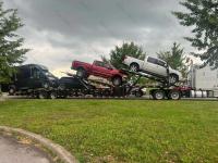 China Van Type Two Axle Car Trailer CE Certification For Transporting 8 Cars for sale