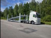 China Van Type Two Axle Car Trailer CE Certification For Transporting 8 Cars for sale