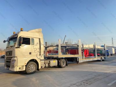 China Adjustable Dual Layer Car Carrier Trailer 6-8 Car Transporter for sale