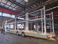 China Air Suspension Double Classis Car Carrier Semi Trailer With Advanced Lifting Platform for sale
