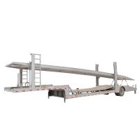 China Flatbed 4 Car Carrier Trailer For Single Axle Pickup Truck Car Transport Semi Trailer for sale