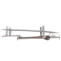 China Flatbed 4 Car Carrier Trailer For Single Axle Pickup Truck Car Transport Semi Trailer for sale