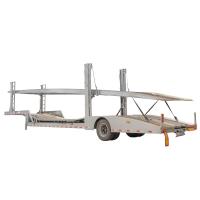 China Flatbed 4 Car Carrier Trailer For Single Axle Pickup Truck Car Transport Semi Trailer for sale
