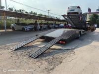 China Flatbed 4 Car Carrier Trailer For Single Axle Pickup Truck Car Transport Semi Trailer for sale