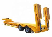 China 2 Axle Low Bed Trailer Semi Lowbed Trailer 40-50 Tons High Maneuverability for sale