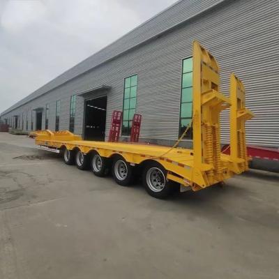 China 4 Line 8 Axle Low Bed Semi Trailer For Transporting Construction Machinery for sale