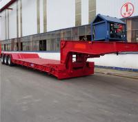 China 3 Axles Excavator Transport Gooseneck Lowboy Trailer Semi Low Loader Trailer for sale