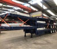 China Van Type Hydraulic Steering 3 Axle Low Bed Trailer For Oversized Cargo Transport for sale