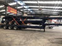 China Van Type Hydraulic Steering 3 Axle Low Bed Trailer For Oversized Cargo Transport for sale