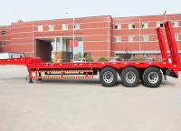 China High Strength 3 Axle Low Bed Trailer 70 To100 Tons For Self Dumping for sale