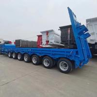 China 7 Axle Low Bed Semi Trailer Drop Deck Flatbed Semi Truck Trailer for sale