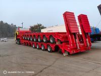 China 7 Axle Low Bed Semi Trailer Drop Deck Flatbed Semi Truck Trailer for sale