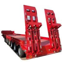 China 7 Axle Low Bed Semi Trailer Drop Deck Flatbed Semi Truck Trailer for sale