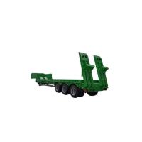 China 60T 3 Axle Low Bed Trailer Low Platform Trailers With 28 Tires Steel Material for sale