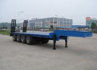 China Fuwa / BPW Axles Semi Lowbed Trailer 80 Tons Payload  Low Bed Truck Trailer for sale