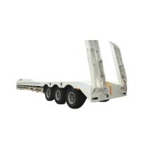 China Fuwa / BPW Axles Semi Lowbed Trailer 80 Tons Payload  Low Bed Truck Trailer for sale