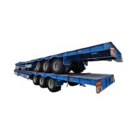 China Fuwa / BPW Axles Semi Lowbed Trailer 80 Tons Payload  Low Bed Truck Trailer for sale