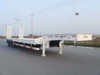 China 7 Axle Semi Trailer Self Dumping Truck Lowbed Trailer With 28 Tires for sale