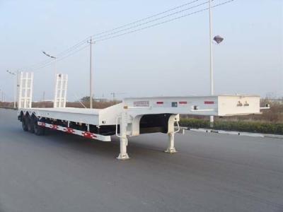 China 7 Axle Semi Trailer Self Dumping Truck Lowbed Trailer With 28 Tires for sale