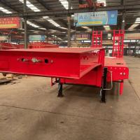 China 7 Axle Semi Trailer Self Dumping Truck Lowbed Trailer With 28 Tires for sale