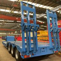 China 7 Axle Semi Trailer Self Dumping Truck Lowbed Trailer With 28 Tires for sale