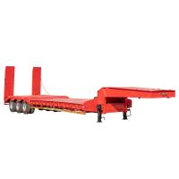 China 80T 100T Low Bed Semi Trailer With 15t Grade And Jost E100 Landing Gear for sale