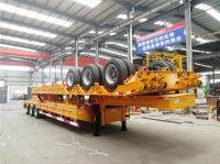 China 80T 100T Low Bed Semi Trailer With 15t Grade And Jost E100 Landing Gear for sale