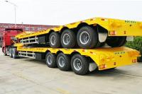 China 40-60 Tons Extendable Low Bed Trailer Low Loader Semi Trailer With Robust Construction for sale