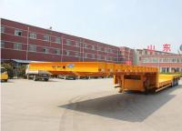 China 40t-100t Low Loader Flatbed Gooseneck Semi Trailer With 1310mm Wheel Base for sale