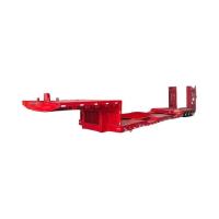 China 150t 4 Axle Low Bed Trailer Hydraulic Detachable Gooseneck Lowboy Trailer for sale