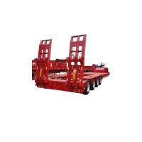 China 150t 4 Axle Low Bed Trailer Hydraulic Detachable Gooseneck Lowboy Trailer for sale