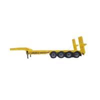 China 150t 4 Axle Low Bed Trailer Hydraulic Detachable Gooseneck Lowboy Trailer for sale