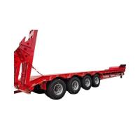 China 150t 4 Axle Low Bed Trailer Hydraulic Detachable Gooseneck Lowboy Trailer for sale