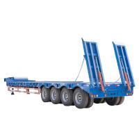 China 60 Ton 80 Ton Extendable Gooseneck Lowbed Trailer With Heavy Duty Structure for sale