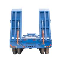 China 60 Ton 80 Ton Extendable Gooseneck Lowbed Trailer With Heavy Duty Structure for sale