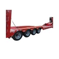 China 60 Ton 80 Ton Extendable Gooseneck Lowbed Trailer With Heavy Duty Structure for sale
