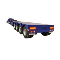 China 60 Ton 80 Ton Extendable Gooseneck Lowbed Trailer With Heavy Duty Structure for sale