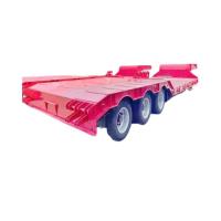 China 13t Grade 3 Axles 60tons Low Bed Semi Trailer Heavy Duty Semi Truck Lowboy Trailer for sale
