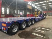 China 16 Tires Steel Semi Truck Trailer For Excavator Transport Gooseneck Lowbed Trailer for sale
