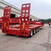 China 30T-60T 4 Axle Lowboy Trailer Lowboy Semi Truck For Transportation for sale