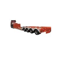 China Steel 3 Axle / 4 Axle Low Bed Trailer Lowbed Semi Trailer 60tons 120ton With 40FT Containers for sale