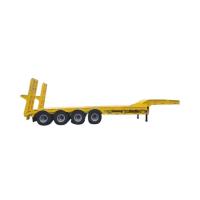 China Steel 3 Axle / 4 Axle Low Bed Trailer Lowbed Semi Trailer 60tons 120ton With 40FT Containers for sale